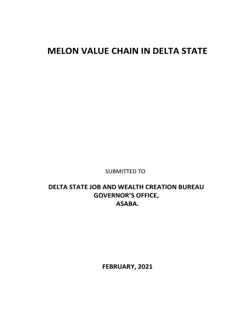 Melon Value Chain | PDF | Agriculture