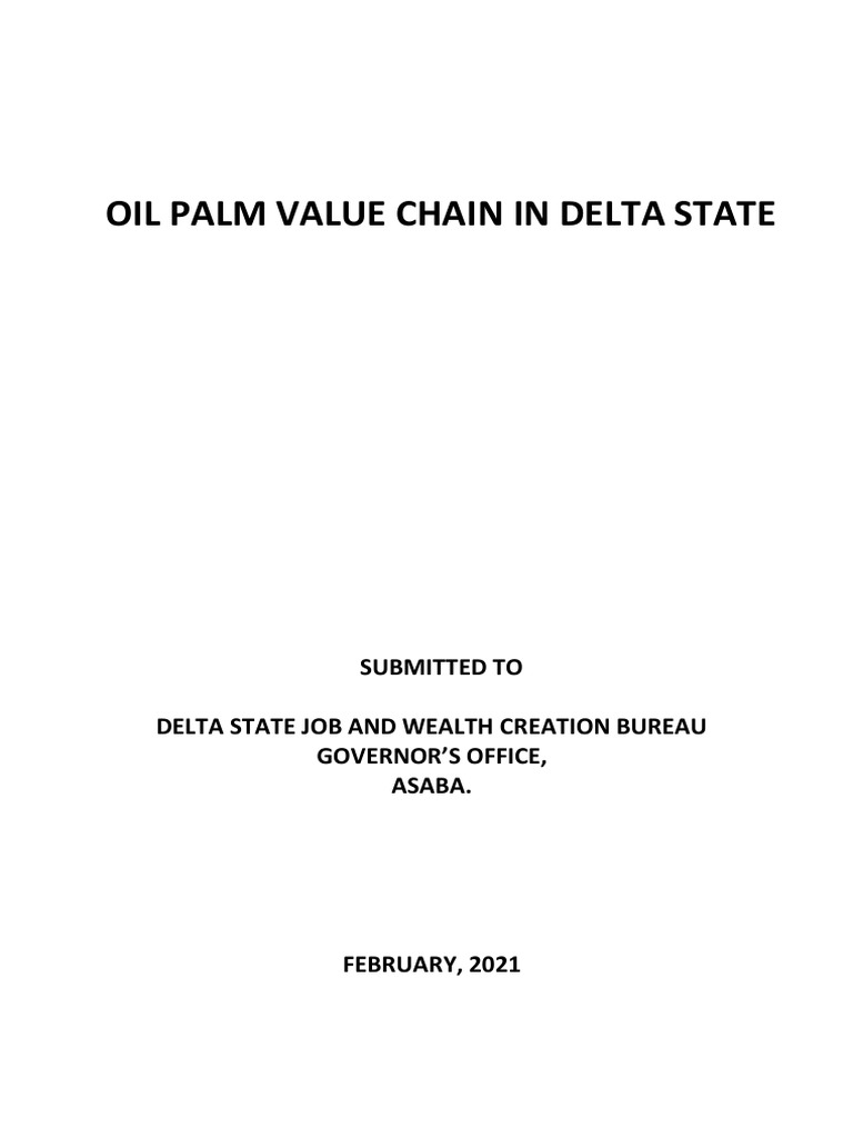 Oil Palm Value Chain | Download Free PDF | Palm Oil | Smallholding