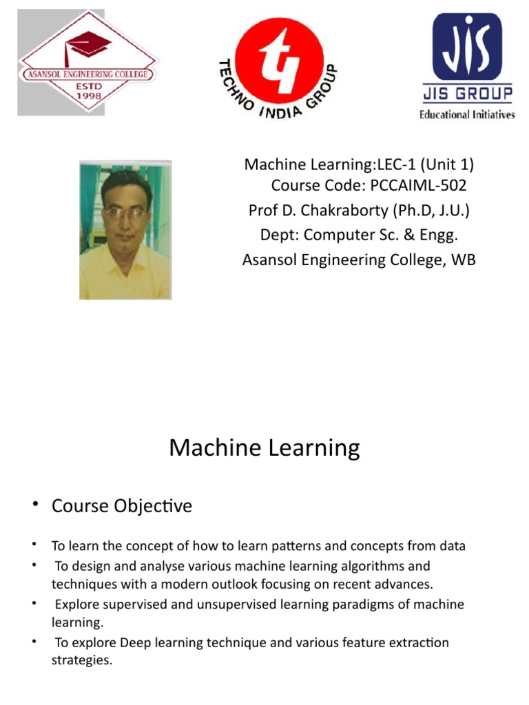 Lec-1 ML Intro | PDF | Statistical Classification | Machine Learning Lec-1 ML Intro | PDF | Statistical Classification | Machine Learning