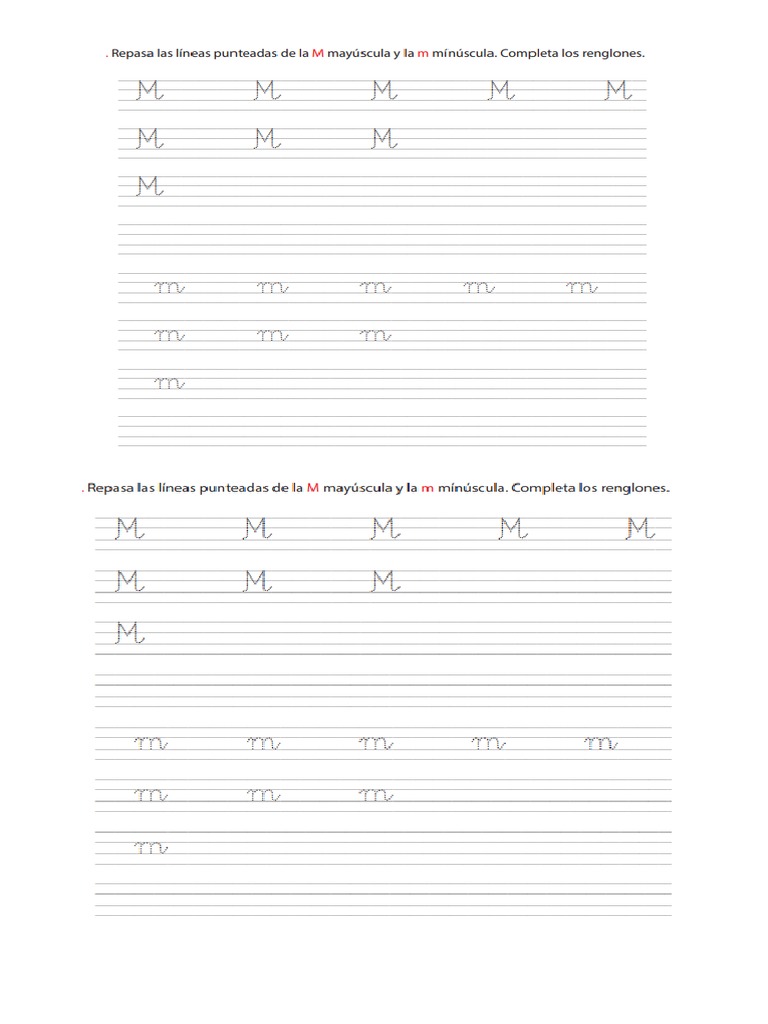 Letra M Escritura | PDF