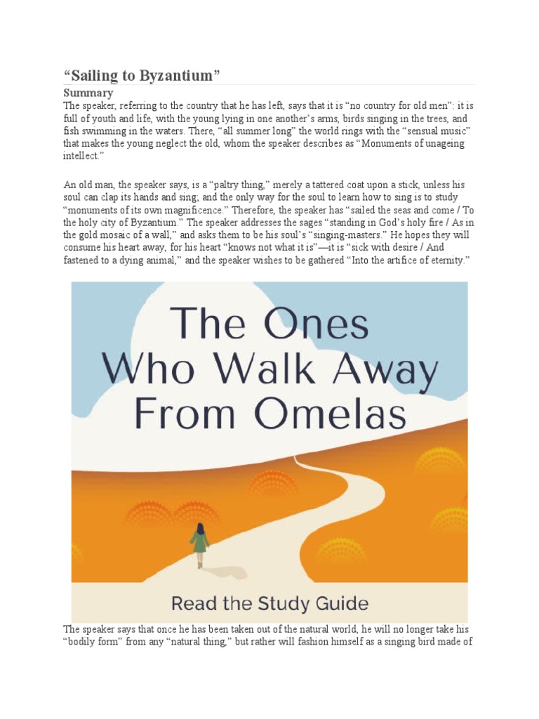 Sailing To Byzantium Yeats | PDF | Poetry