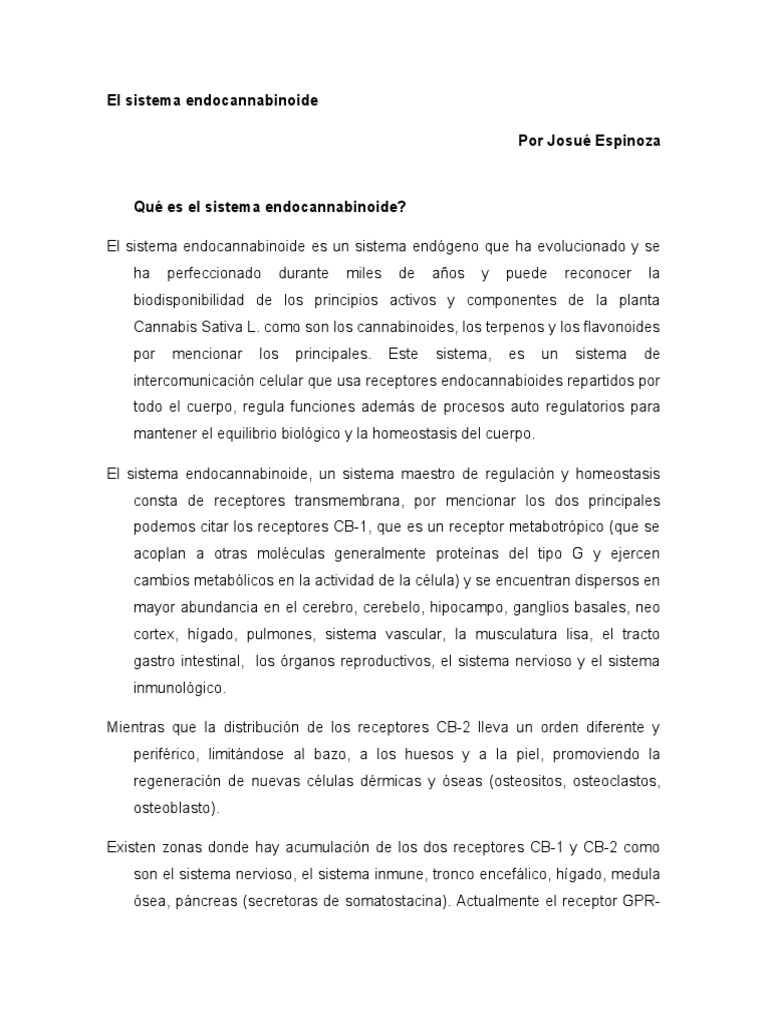 El Sistema Endocannabinoide Pdf Neuroquímica Bioquímica