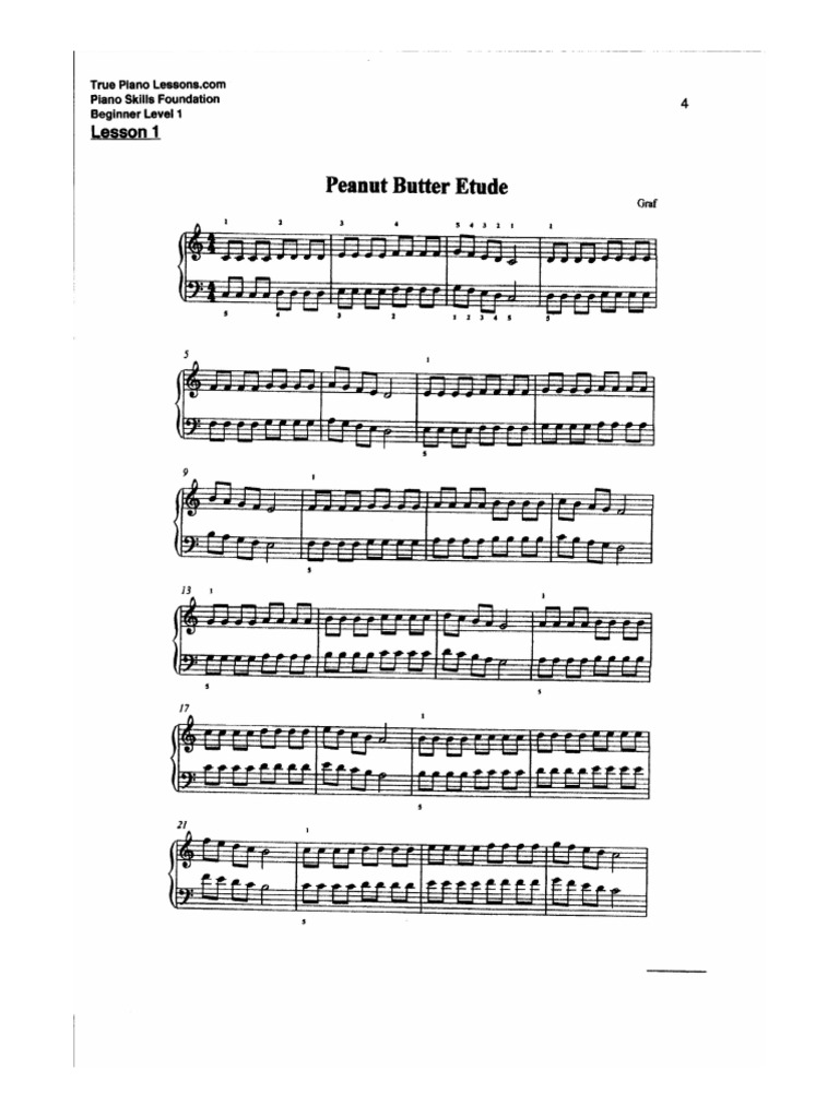Piano Finger Exercise 1 | PDF