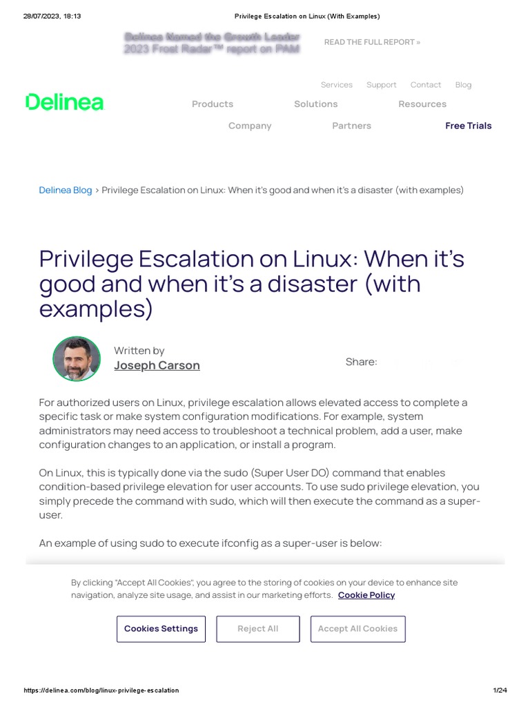 Privilege Escalation On Linux: When It's Good and When It's A Disaster (With Examples) | PDF