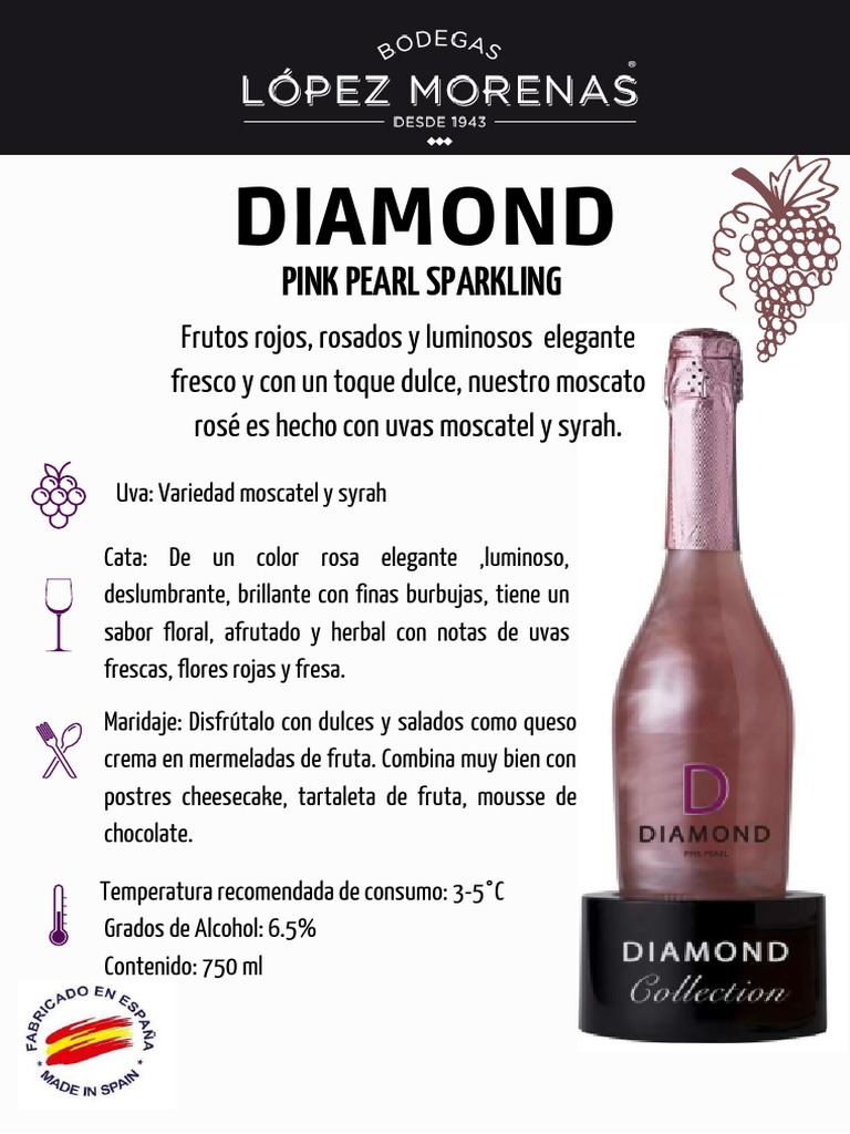 Vino Diamond Pink Pearl: Precio y Sabor | PDF | Vino | Uva