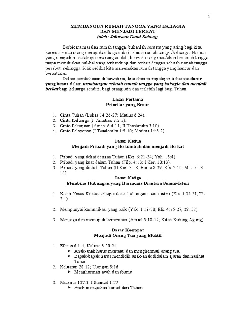 Membangun Rumah Tangga Yang Bahagia | PDF