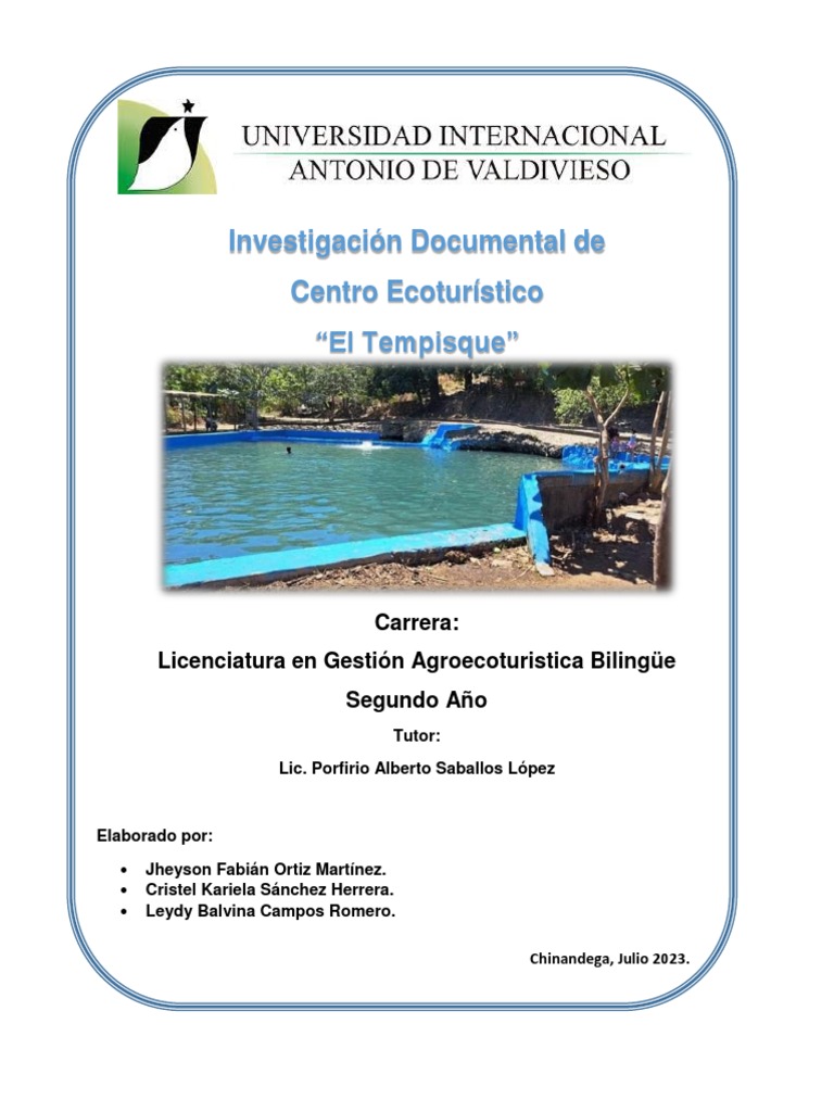 Investigacion Ecoturistico El Tempisque | PDF