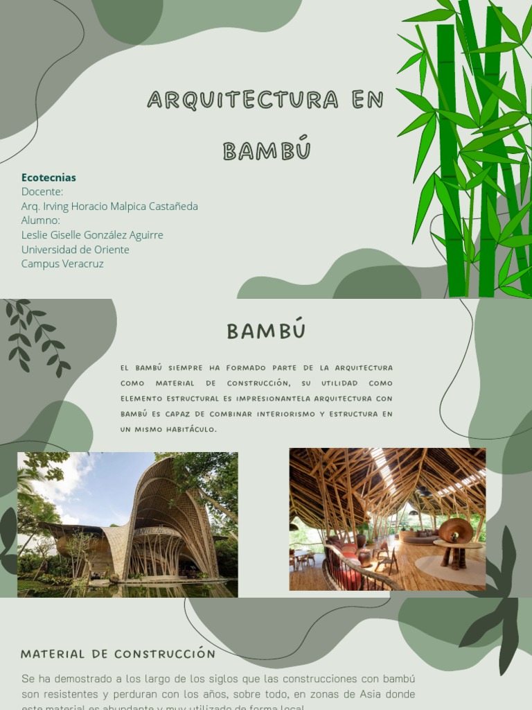 Ventajas y Desventajas del Bambú en Construcción | PDF | Madera | Hormigón