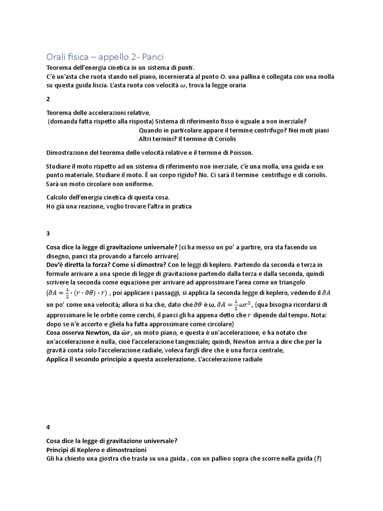 Orali Fisica Panci-1 | PDF
