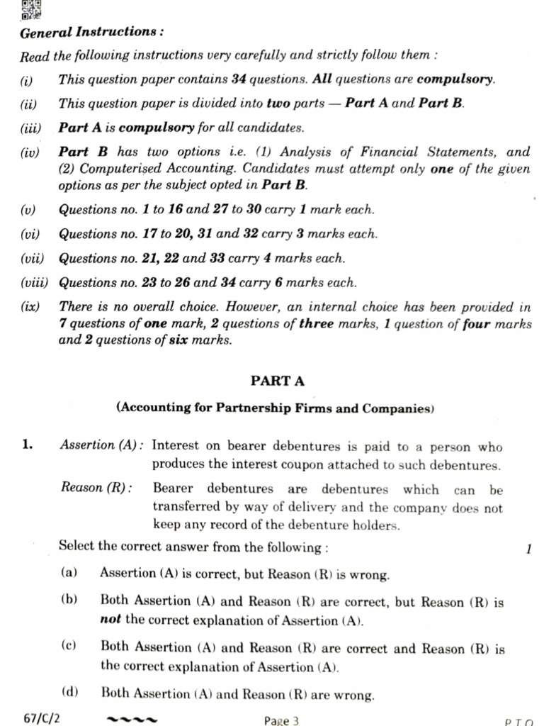 Accts. AISSCE 2023 Comptr. QP | PDF | Finance & Money Management Accts. AISSCE 2023 Comptr. QP | PDF | Finance & Money Management