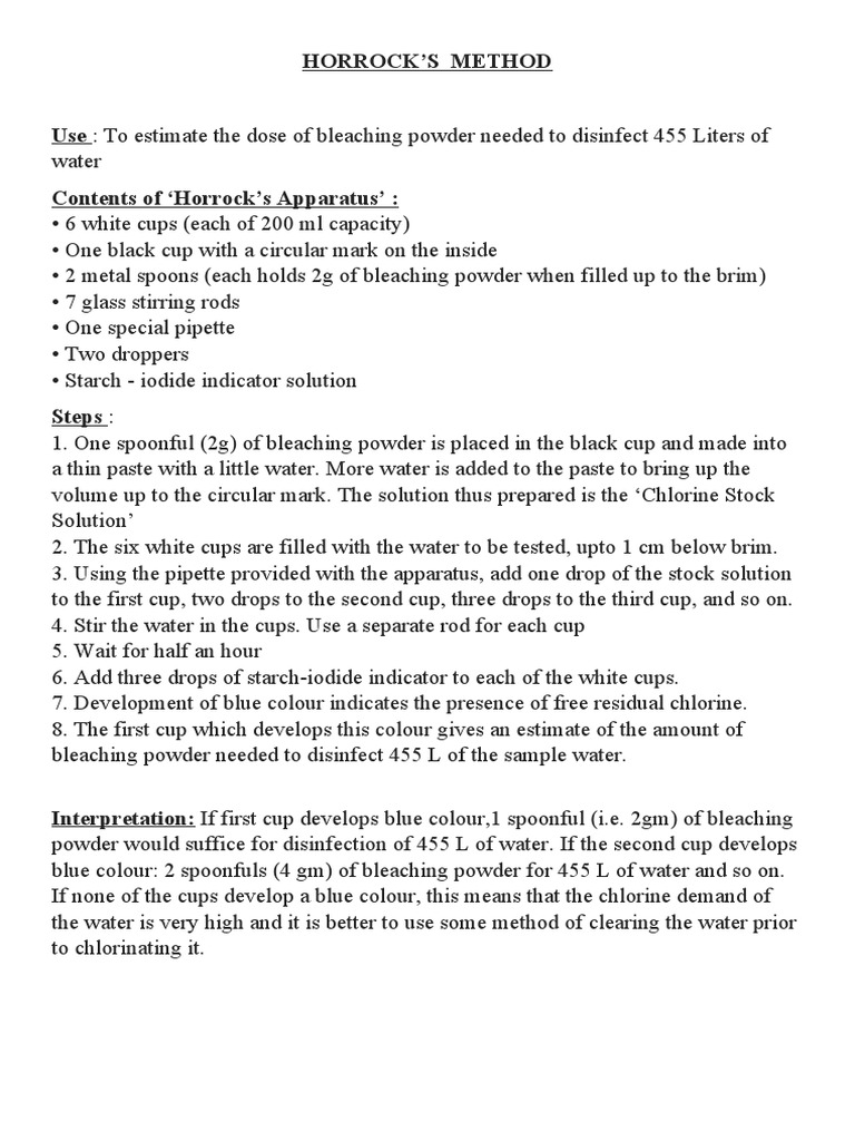 Horrocks Apparatus | PDF