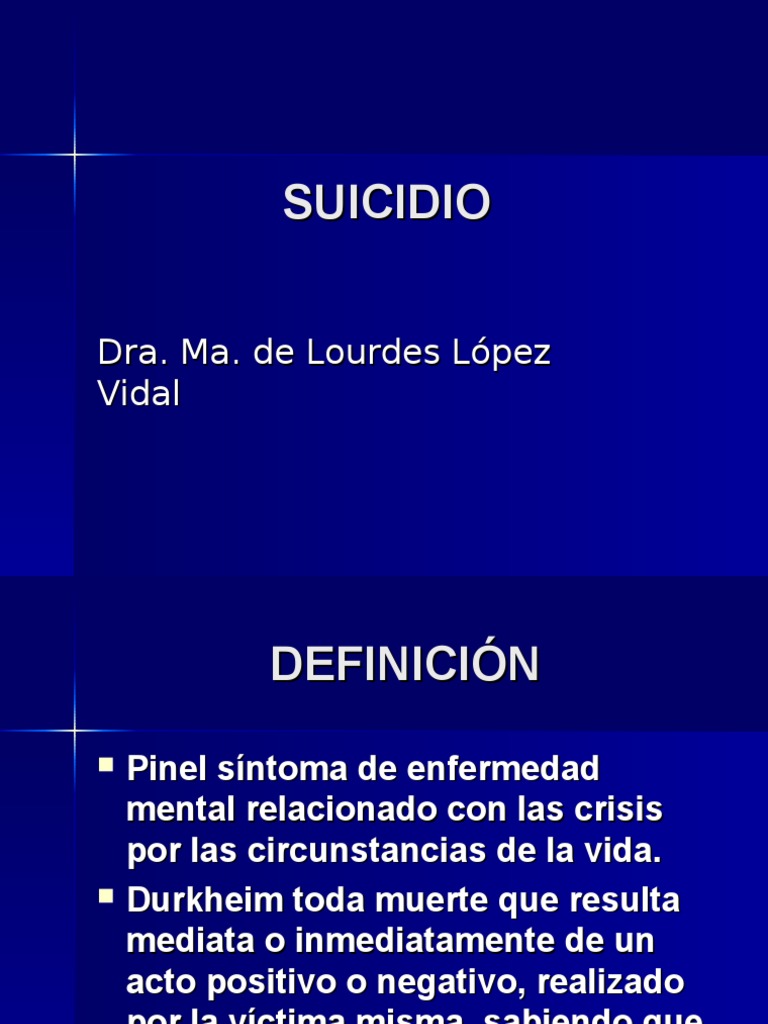 Definición y Estadísticas del Suicidio | PDF | Suicidio | Depresión ...