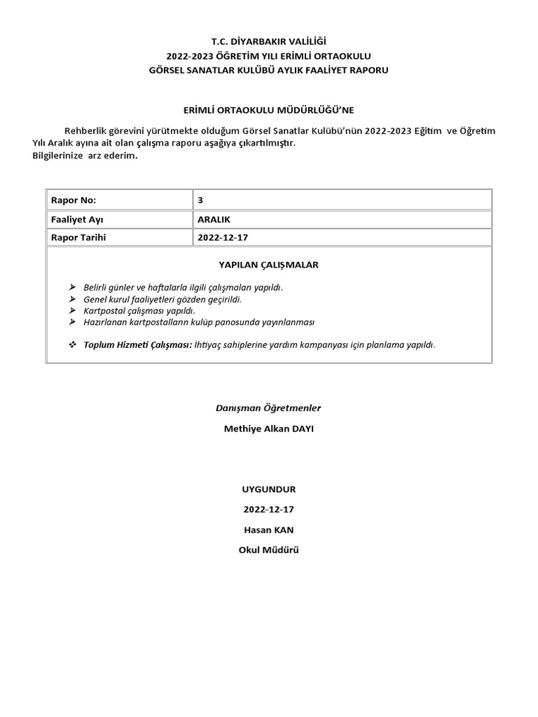 gorsel-sanatlar-kulubu-aralik-ayi-faaliyet-raporu-14-12-2022-488553 | PDF