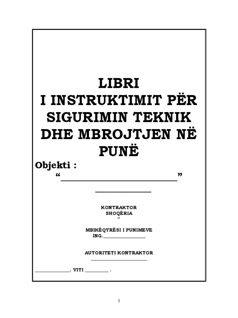 Libri I Instruktimit | PDF