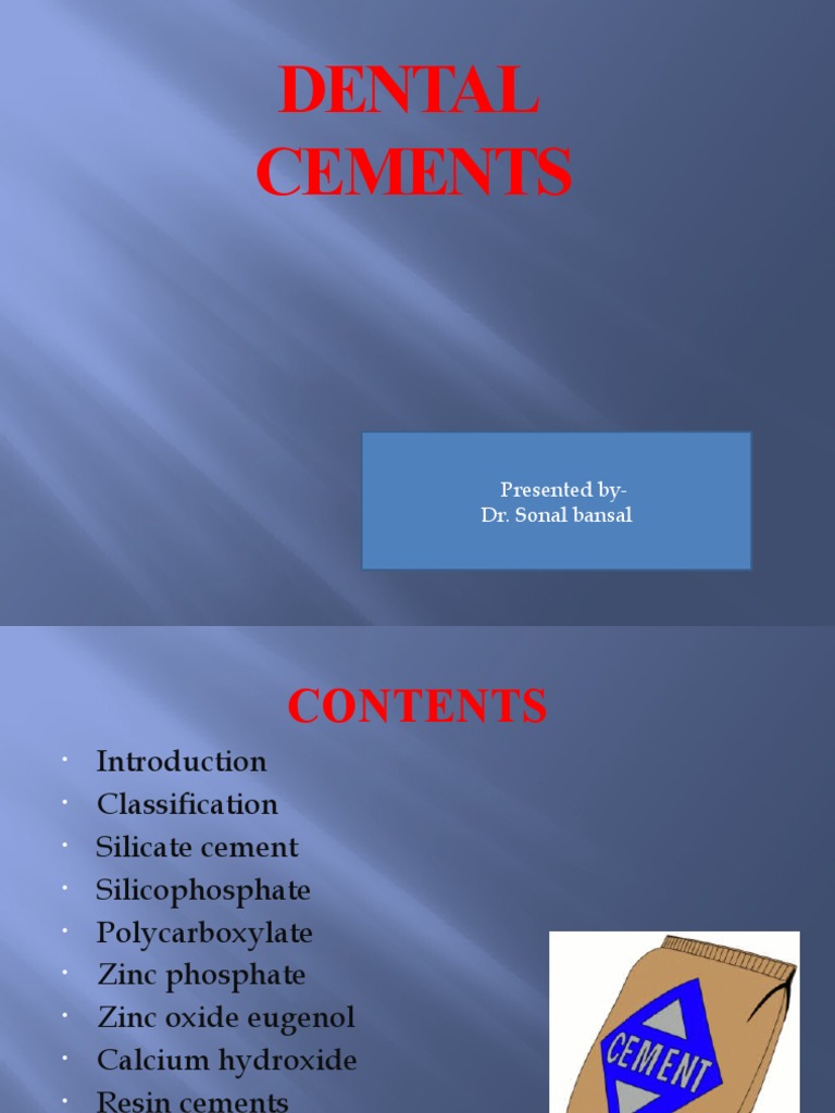 Dental Cements | PDF | Chemical Substances | Chemical Compounds