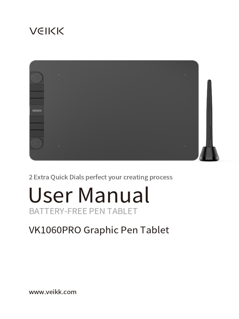 VK1060PRO Graphic Pen Tablet Manual | PDF | Tablet Computer | Android ...