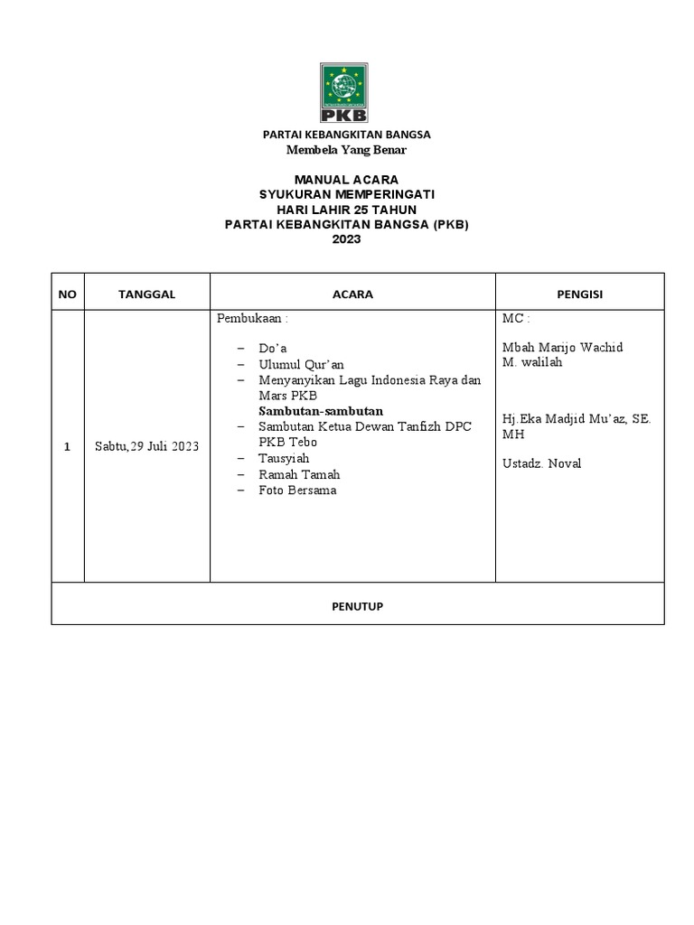 Manual Acara | PDF Manual Acara | PDF