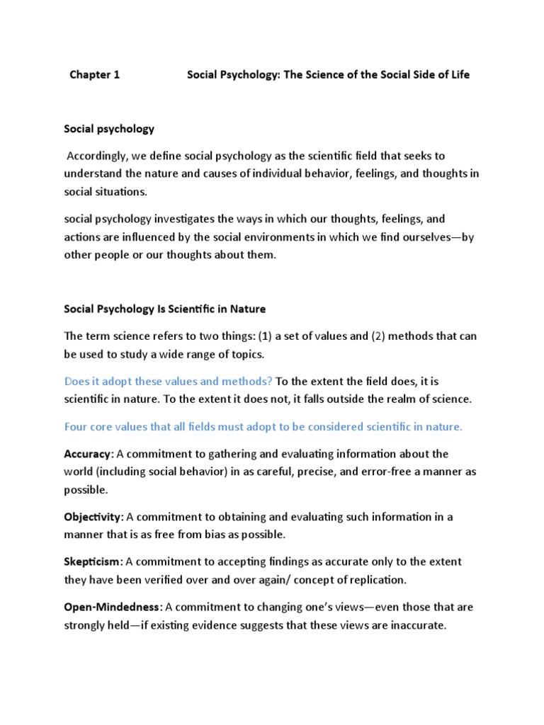 Social Psychology Midterm | PDF | Social Psychology | Psychology