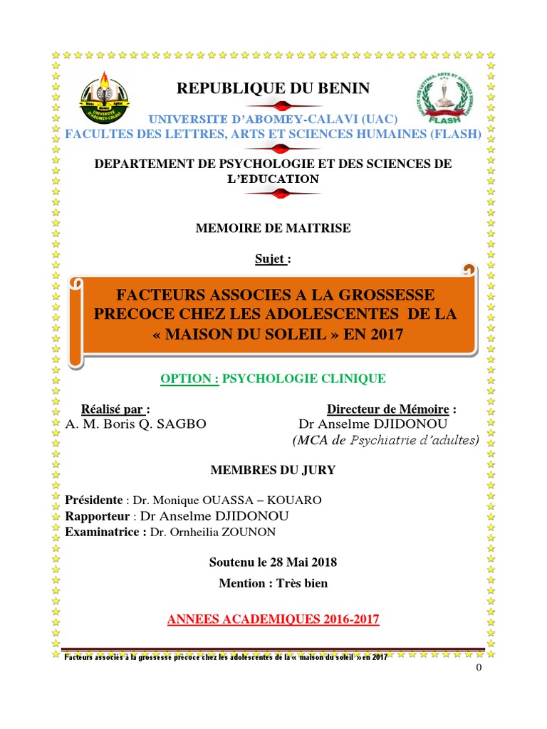 Mémoire de Maîtrise | PDF | Développement personnel | Bien-être