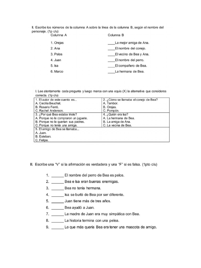 PRUEBA 2 Los Mejores Amigos | PDF