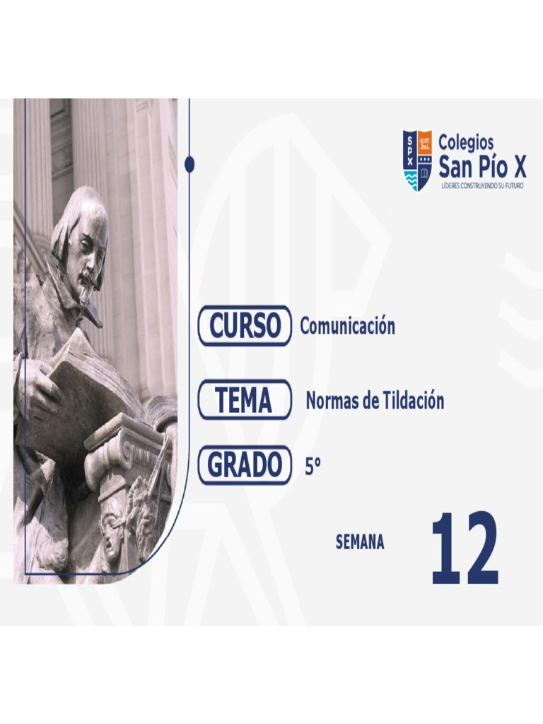 5to. Sec. Lenguaje - Semana 12 - Normas de Tildación | PDF | Pronombre ...