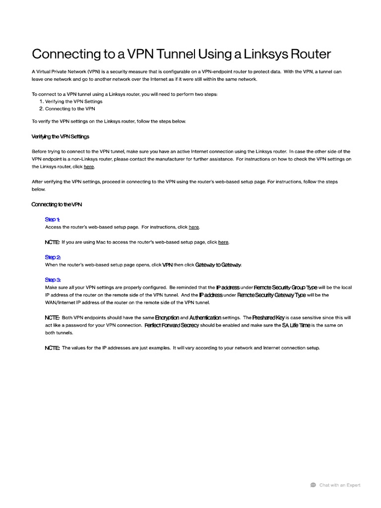 Linksys Official Support - Connecting To A VPN Tunnel Using A Linksys ... Linksys Official Support - Connecting To A VPN Tunnel Using A Linksys ...