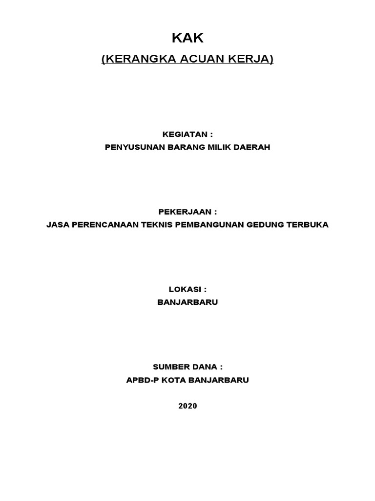 Kak Perencanaan Atap Gudang | PDF