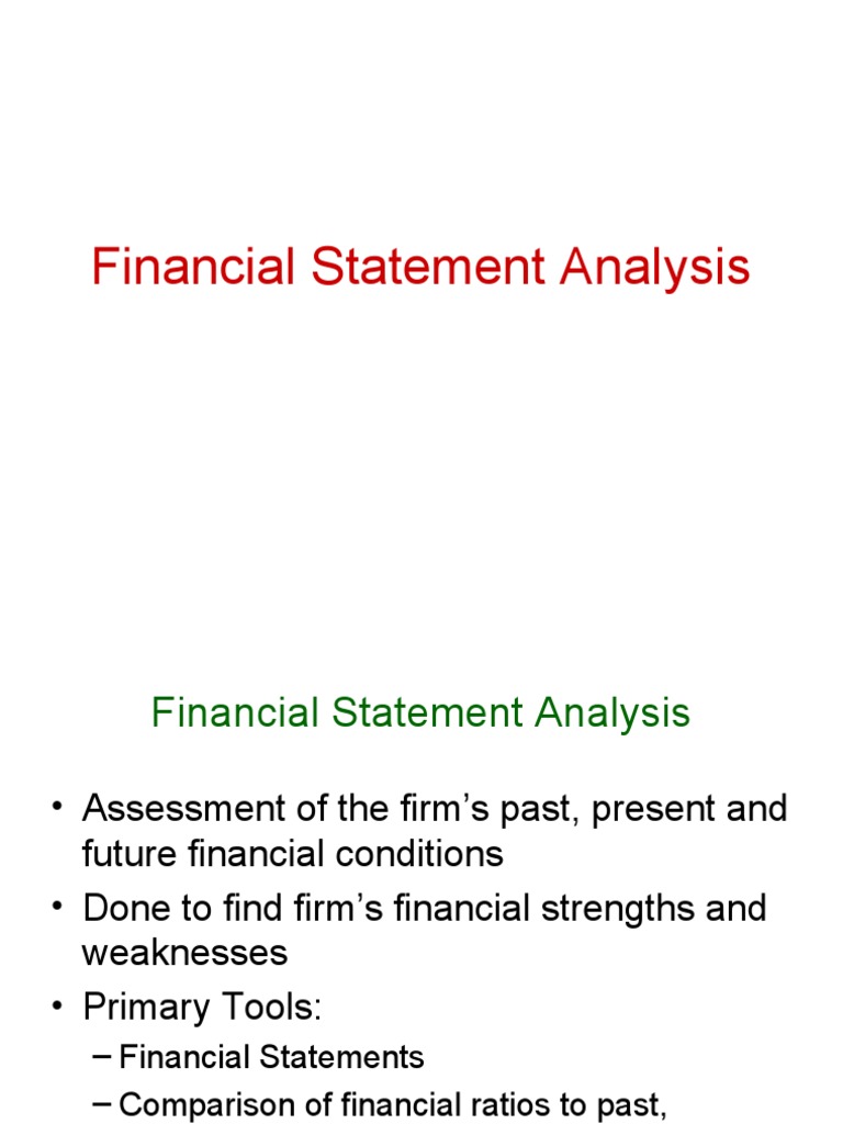 5. Understanding Financial Statement Analysis | PDF