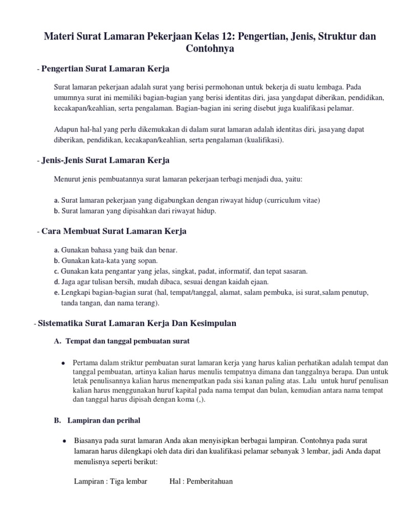 Surat Lamaran Punya Rey | PDF