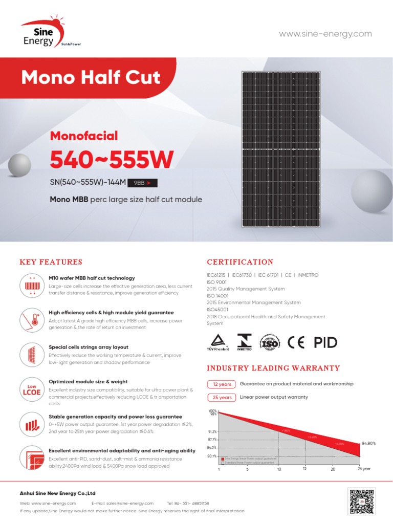 Datasheet Sine 555w | PDF