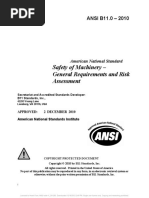 ANSI B11 Standards Safety of Machinery Group 1 1 | PDF | Safety | Risk