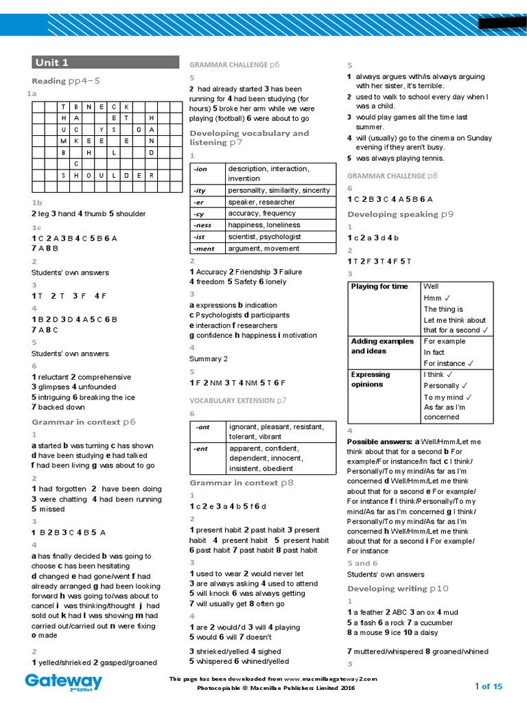 B2 Workbook | PDF