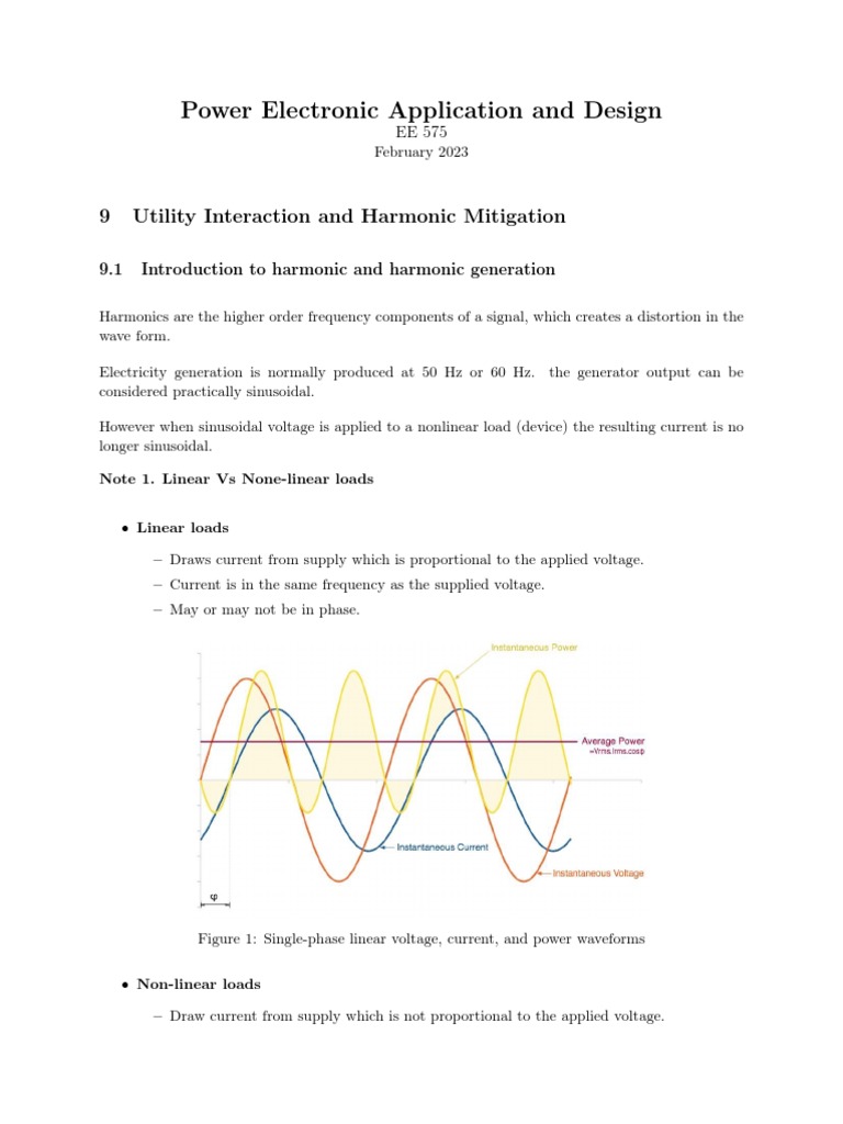 Lec 2 Utility Interactions and Harmonic Mitigation 2023 | PDF | Electrical Engineering | Electricity