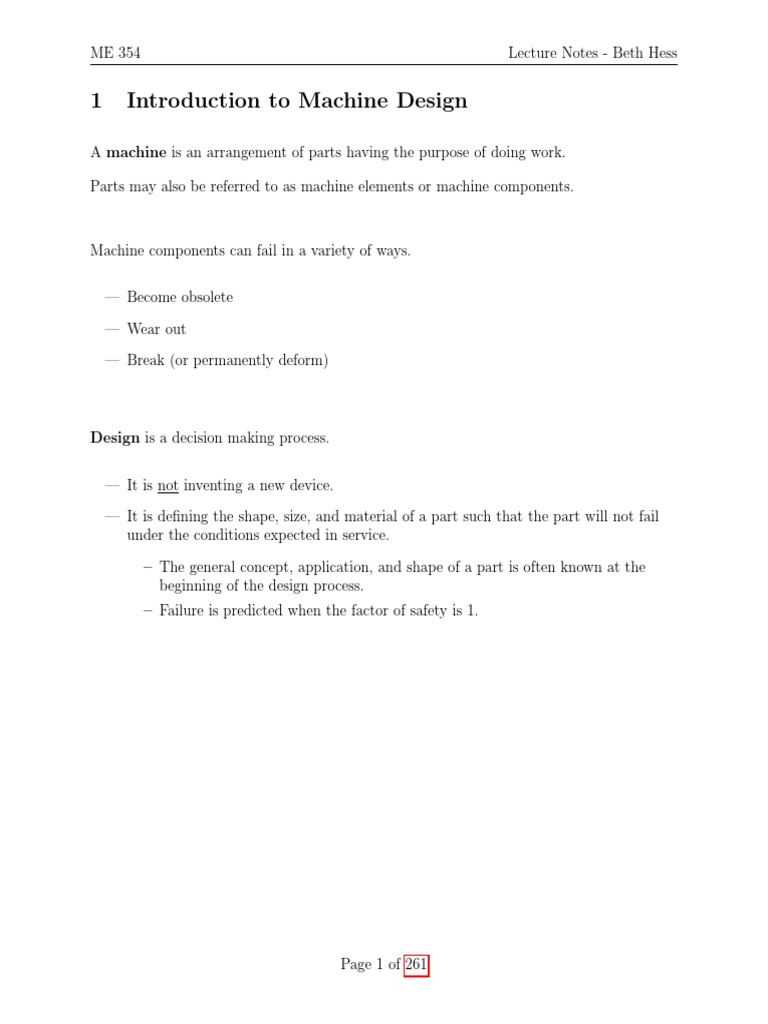 Introduction To Machine Design | PDF | Strength Of Materials ... Introduction To Machine Design | PDF | Strength Of Materials ...