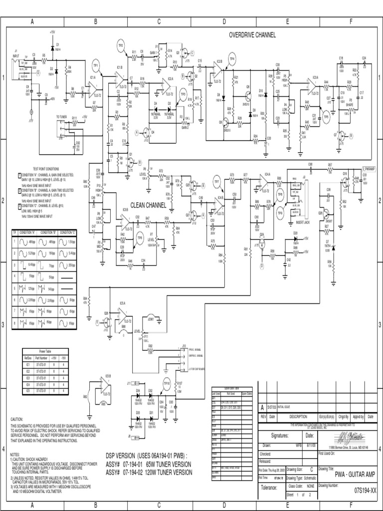 Crate FXT 65 FXT 120 07S194 Schematics | PDF
