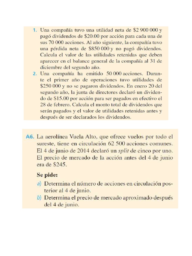 Ejercicios Capital 2 | PDF