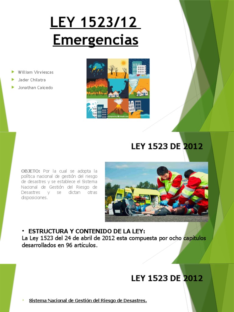 Ley 1523 de 2012 | PDF