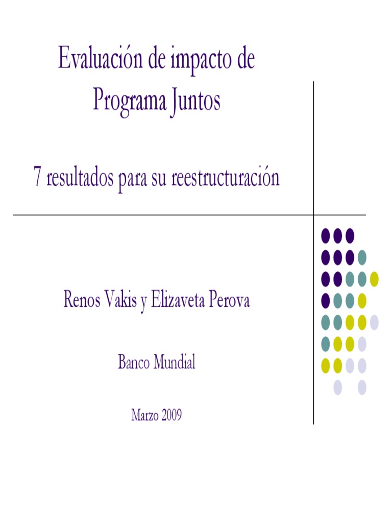 Programa Juntos PPT 2009 | PDF