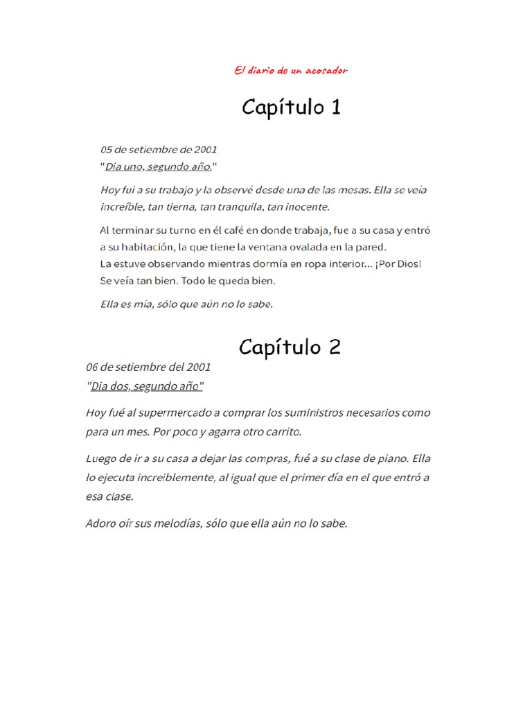 El Diario De Un Acosador Pdf