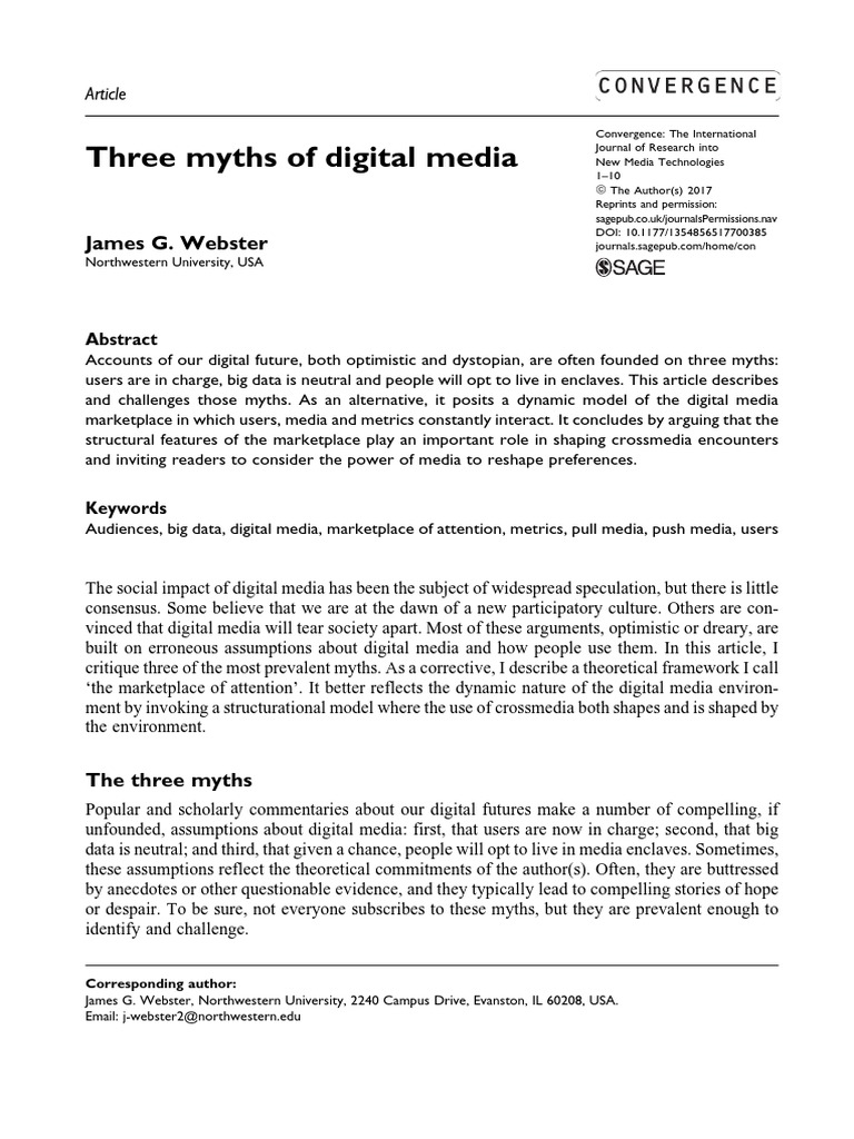 Three Myths of Digital Media | PDF | Finance & Money Management ...
