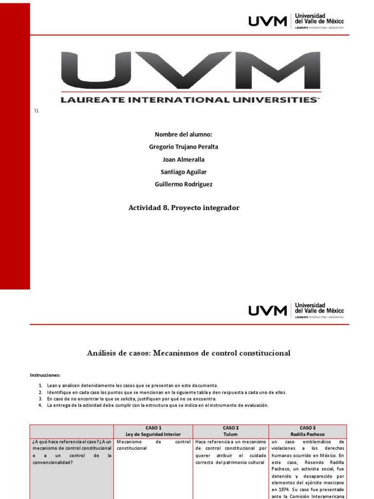 Actividad 8. Proyecto Integrador | PDF