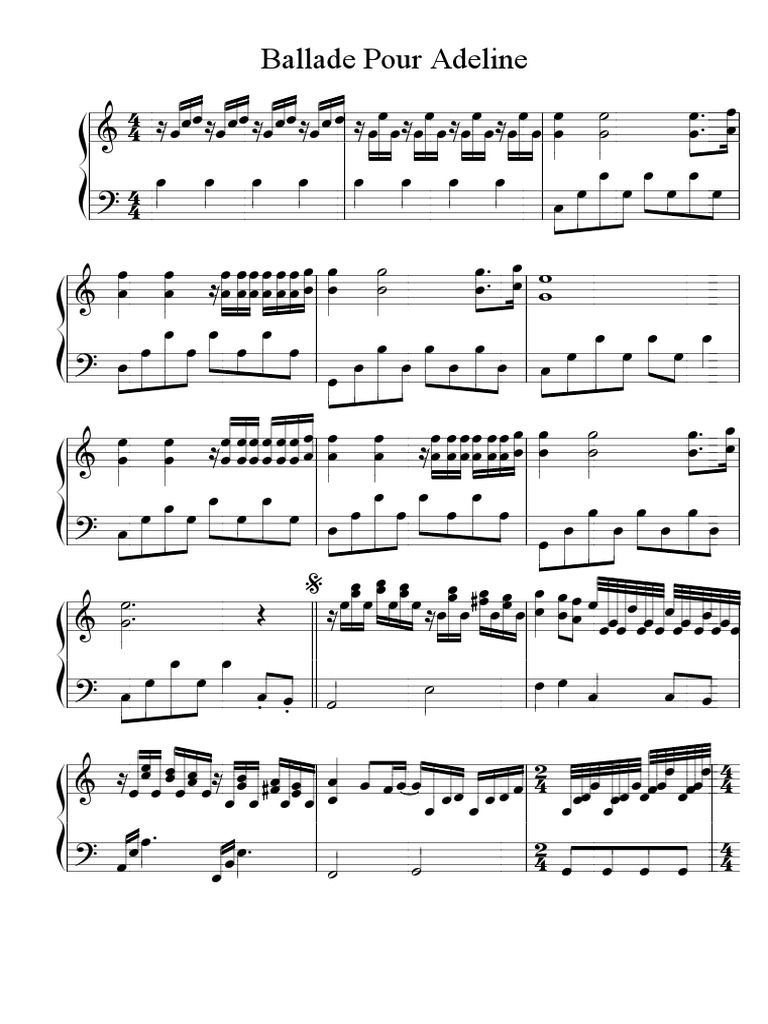 Ballade Pour Adeline | PDF