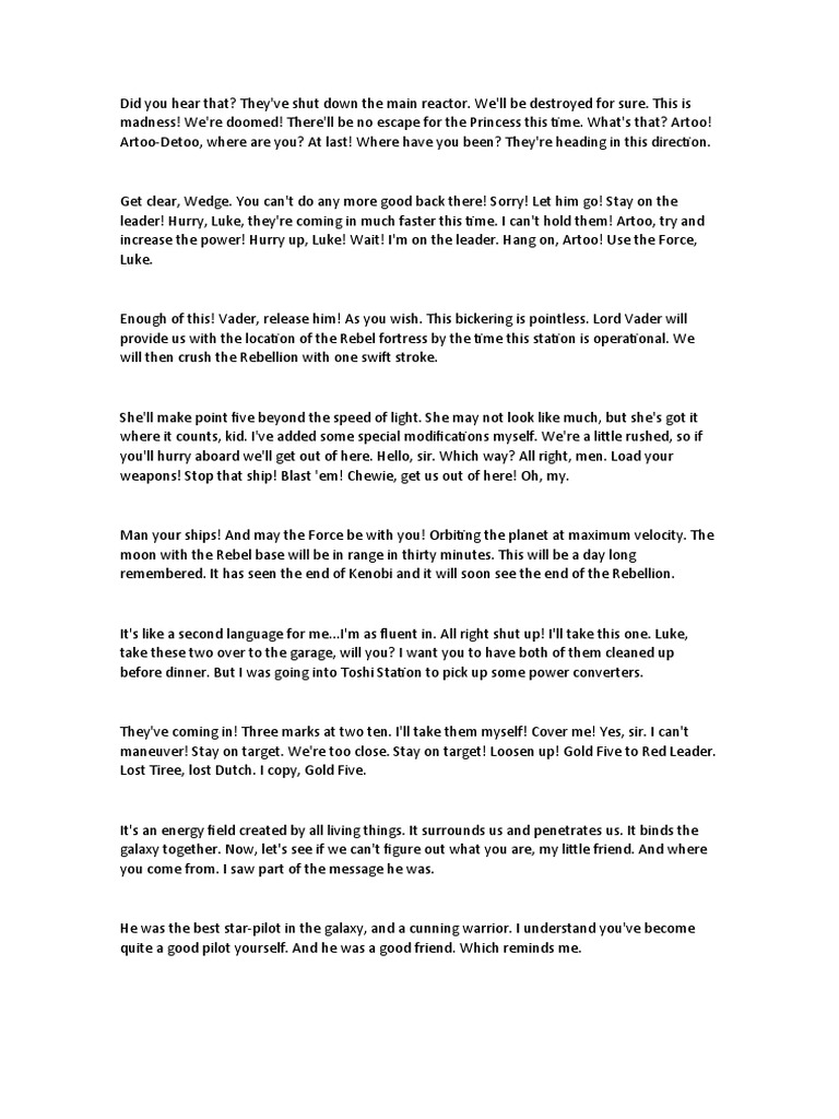 Use The Force, Luke | PDF