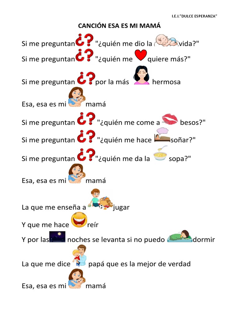 11 Cancion Esa Es Mi Mama | PDF