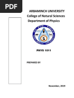 General Physics (Phys 1011) Final | PDF | Momentum | Physics