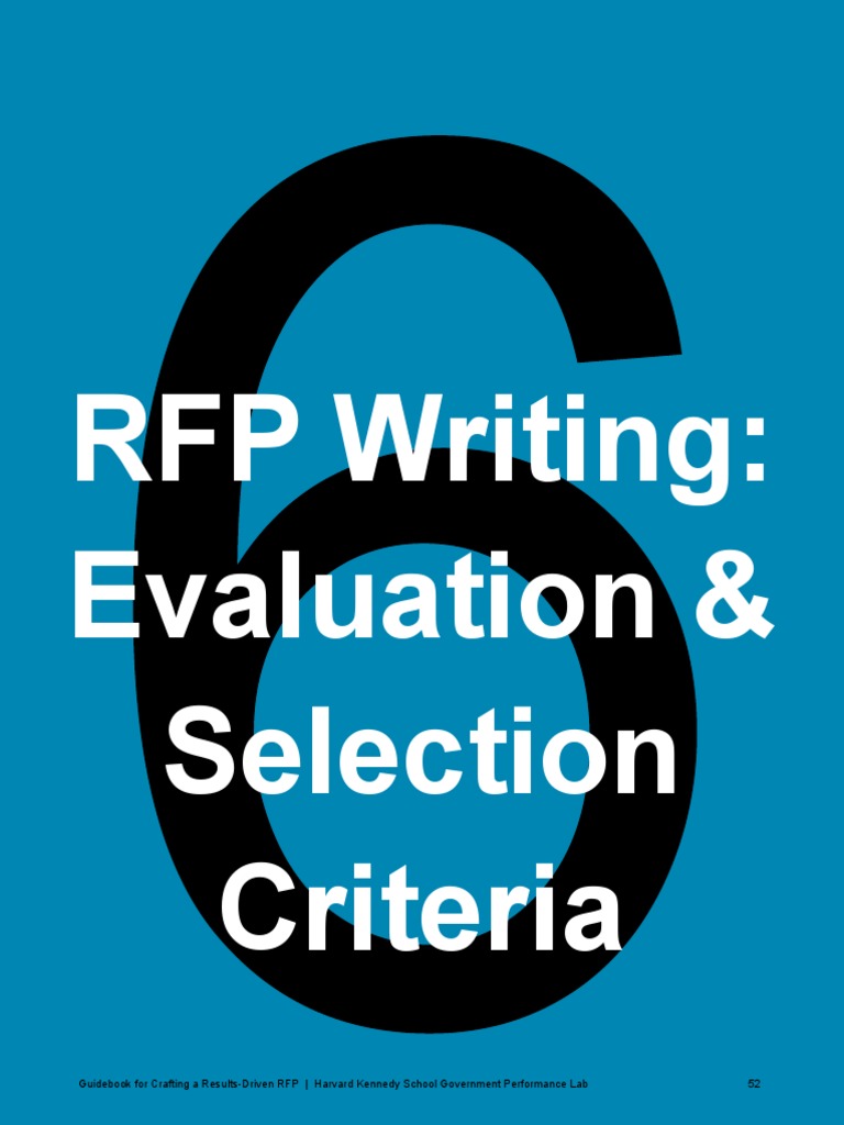 Module 6 RFP Writing Evaluation and Selection Criteria GPL RFP Guidebook 2021 | PDF | Request ...
