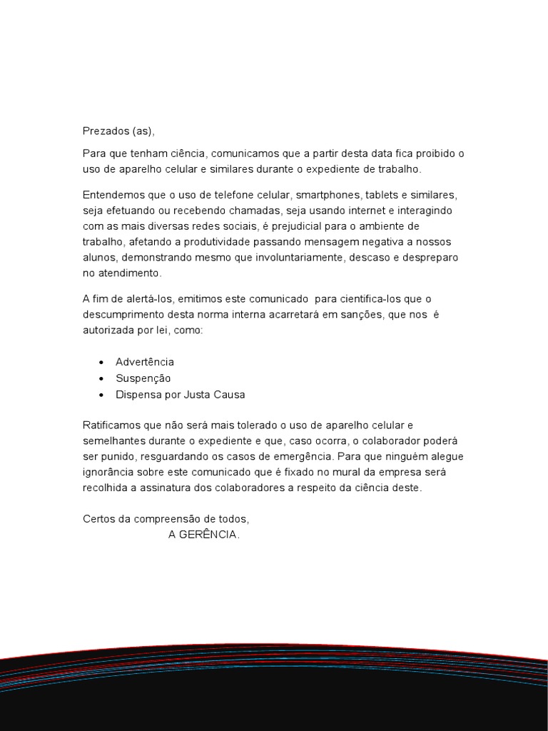 Carta Celular 1 | PDF