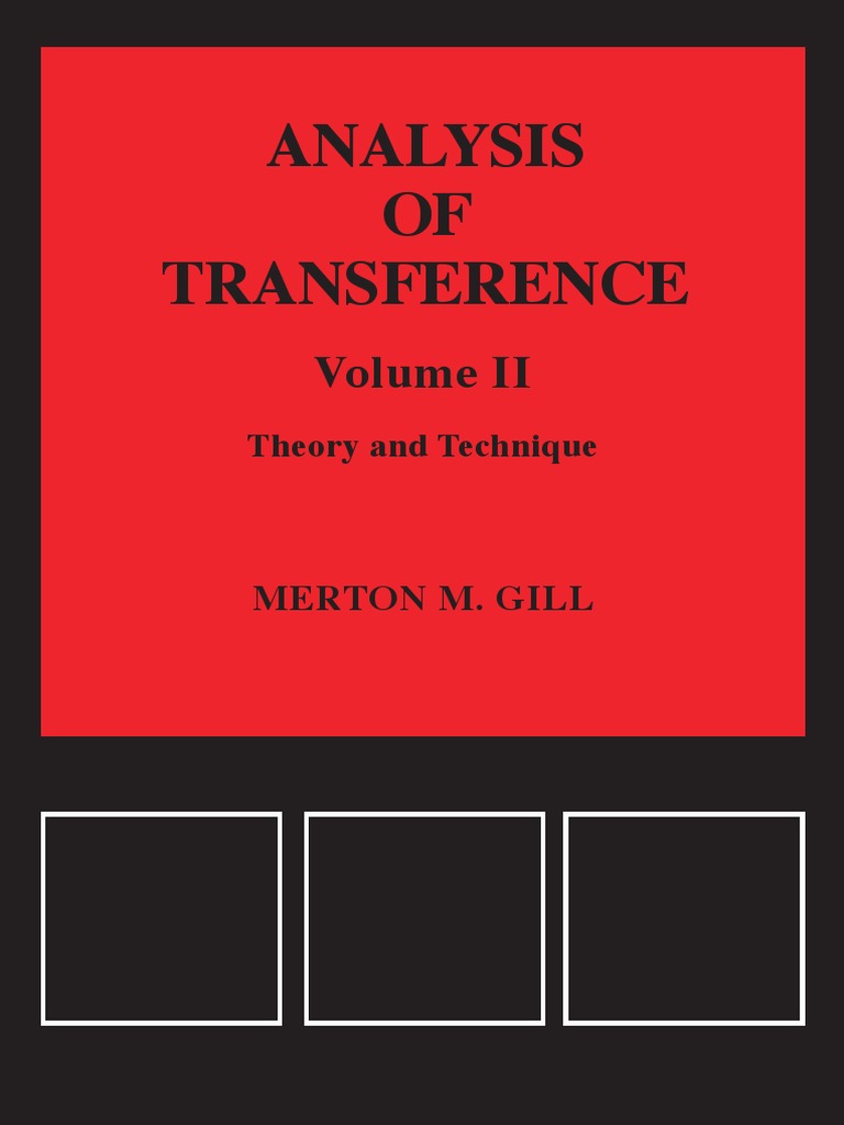 ANALYSIS OF TRANSFERENCE Vol. II 163,7 MB | PDF
