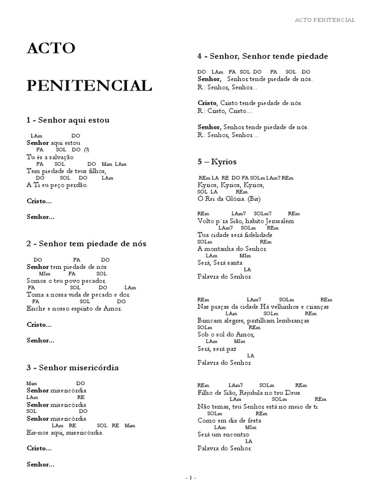 2-Acto Penitencial | PDF