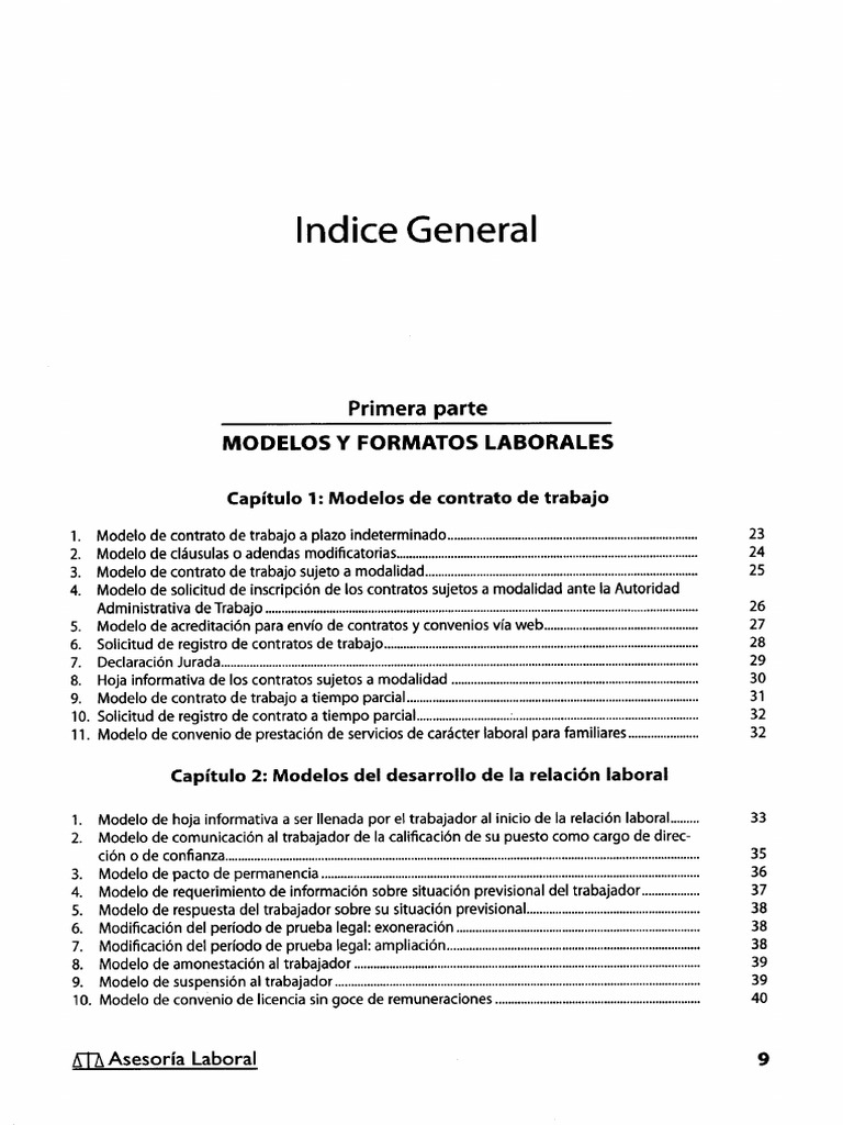 Modelo de Formatos Laborales | PDF